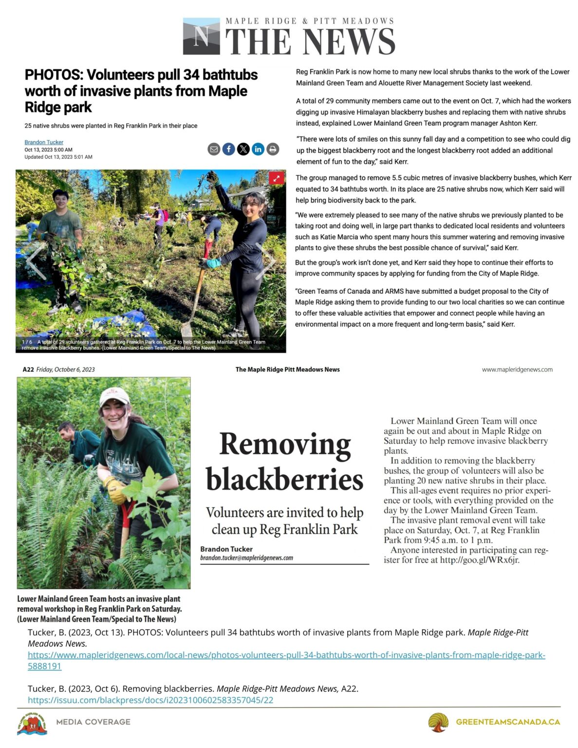 Volunteers pull 34 bathtubs worth of invasive plants from Maple Ridge ...