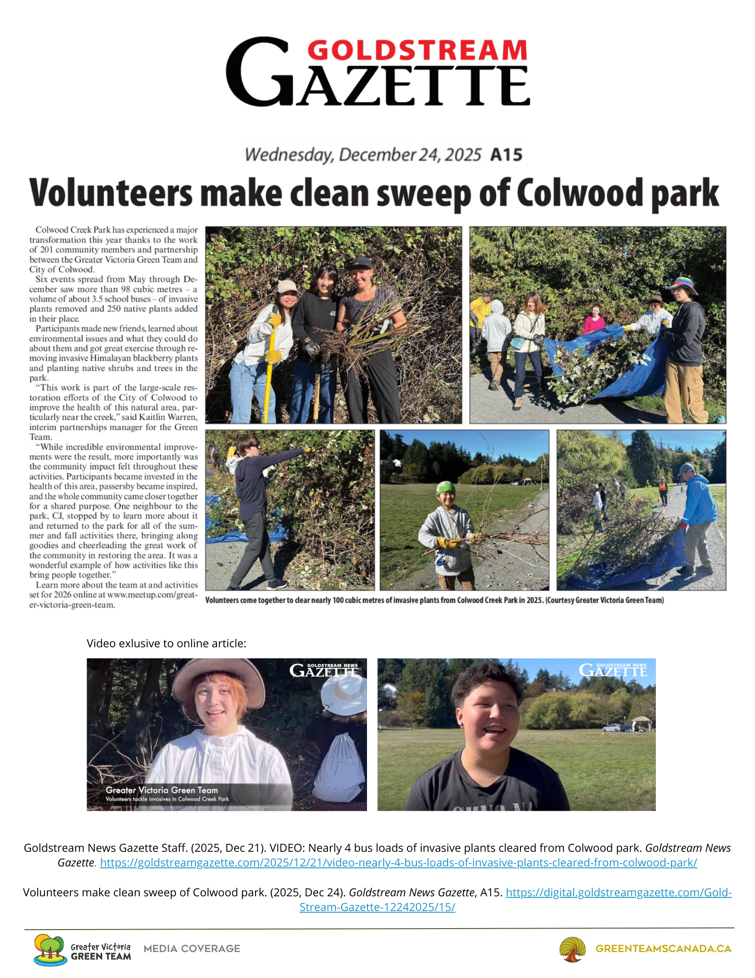 VIDEO: Nearly 4 bus loads of invasive plants cleared from Colwood park ...